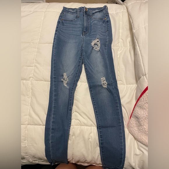 love, Fire | Jeans | Dark Blue Skinny Jeans Ripped | Poshmark